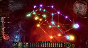 BG3 Brain Puzzle in Necrotic Library, Link Neural Nodes