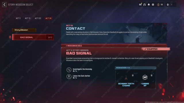 MW3 Investigate the Anomaly, Bad Signal