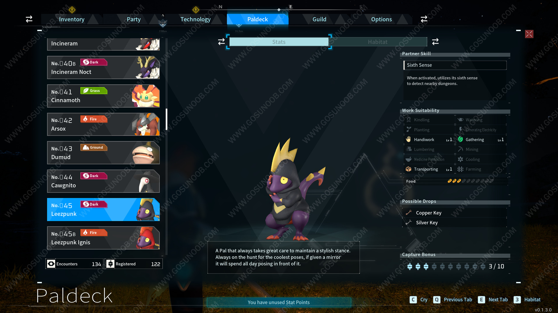 Palworld 中的 Leezpunk 繁殖列表、位置、可获得物品和可操作性