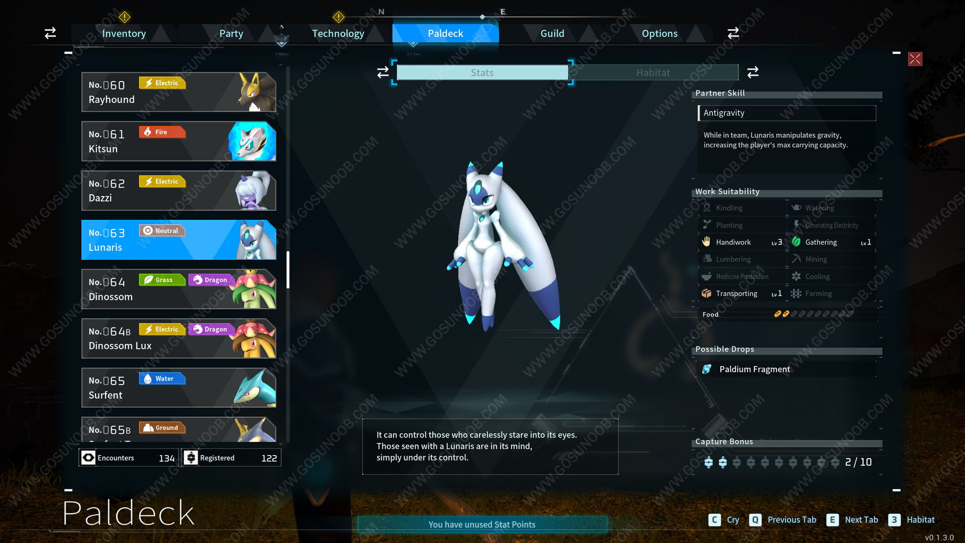 Lunaris Crianza Lista, Ubicación, Objetos Obtenibles y Aptitud de ...