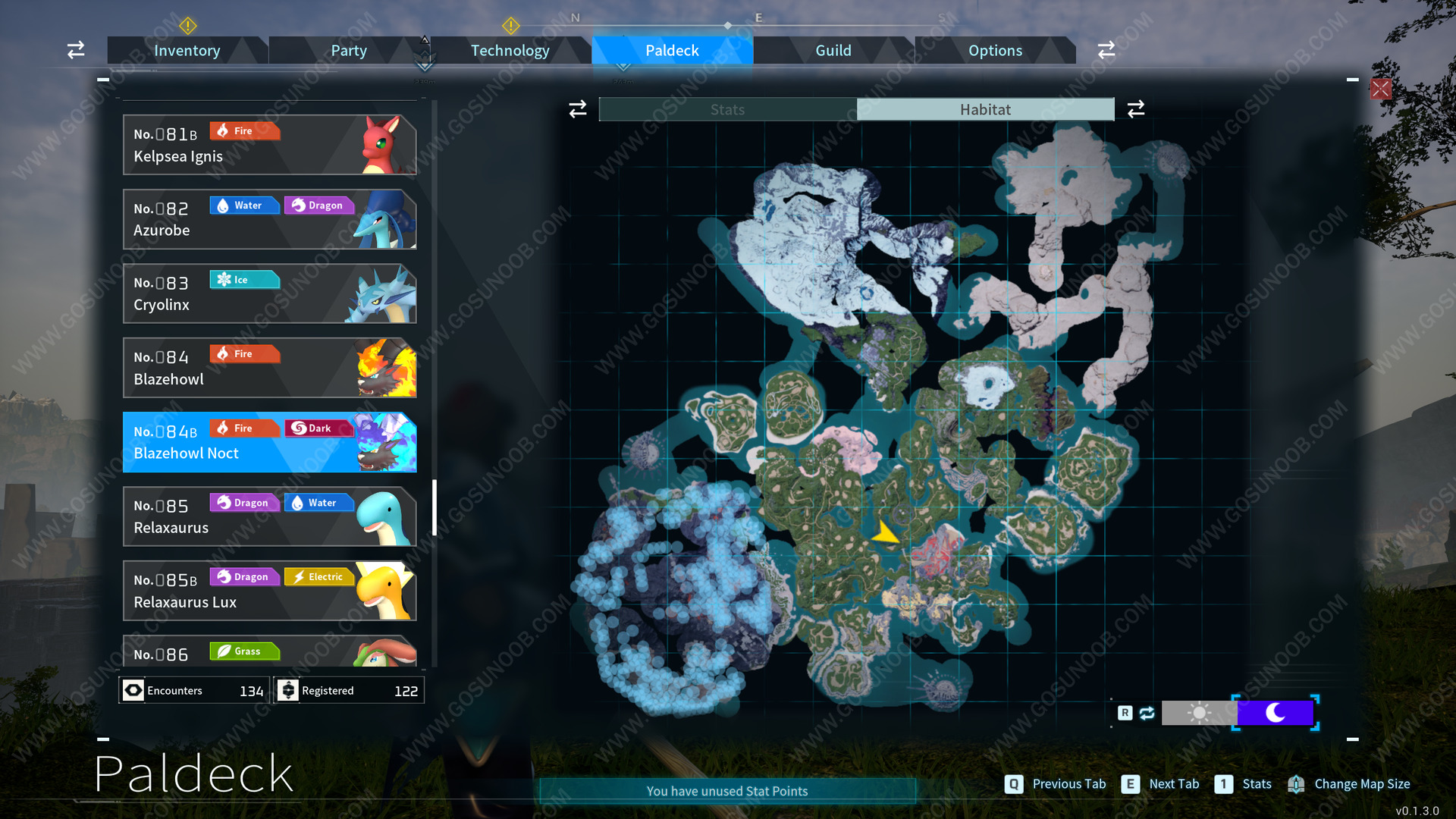 Blazehowl Noct Breeding Combos, Location, Drops and Skills | Palworld