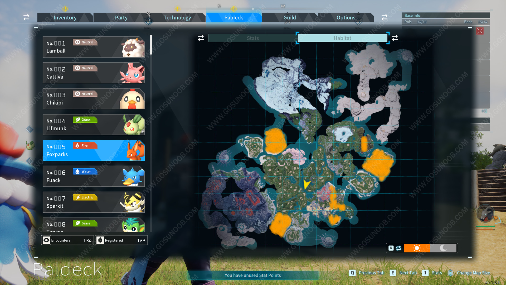 Palworld 中的 Foxparks 繁殖列表、位置、可获得的物品和可操作性