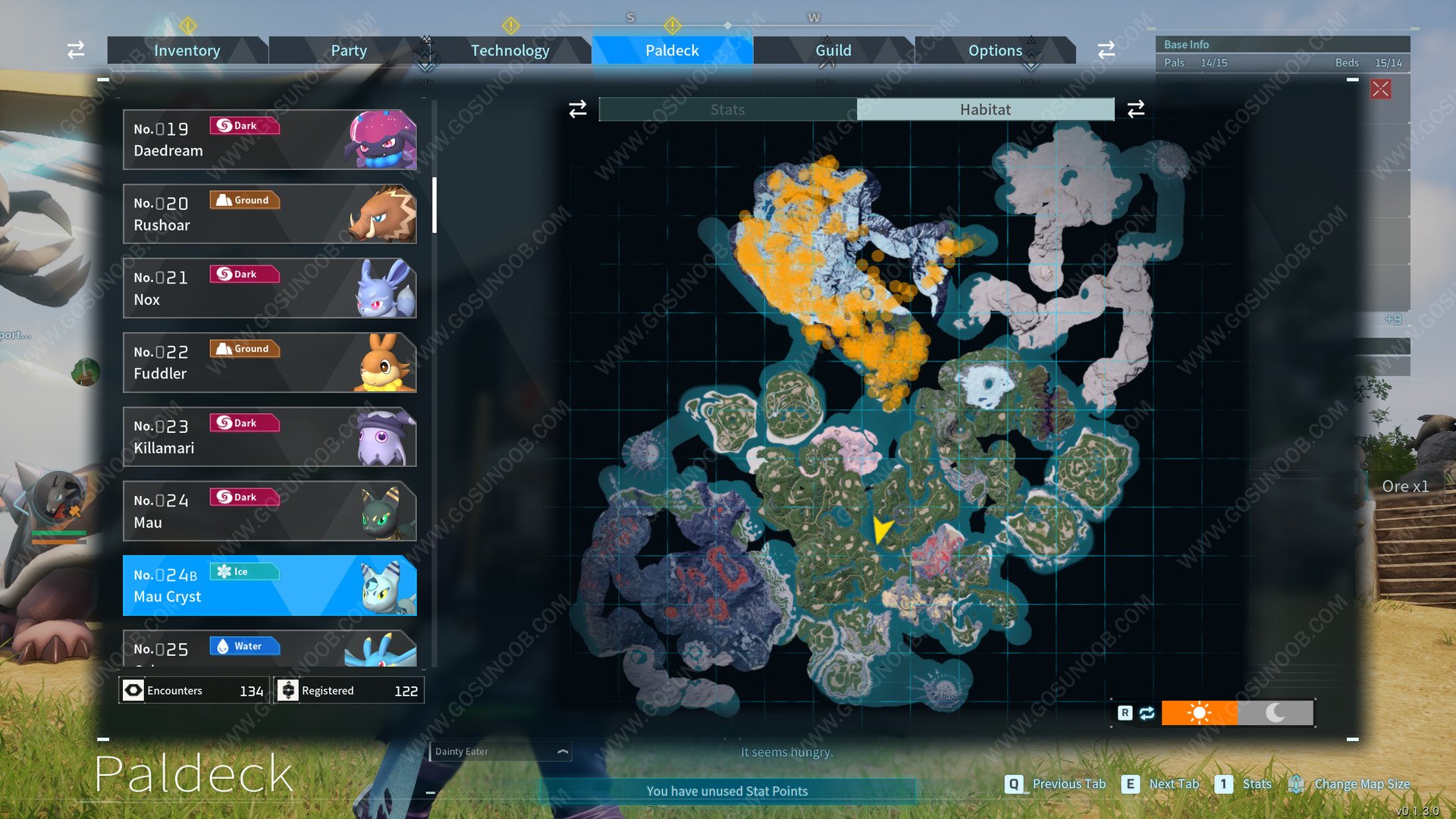 Mau Cryst Breeding Combos, Location, Drops and Skills | Palworld