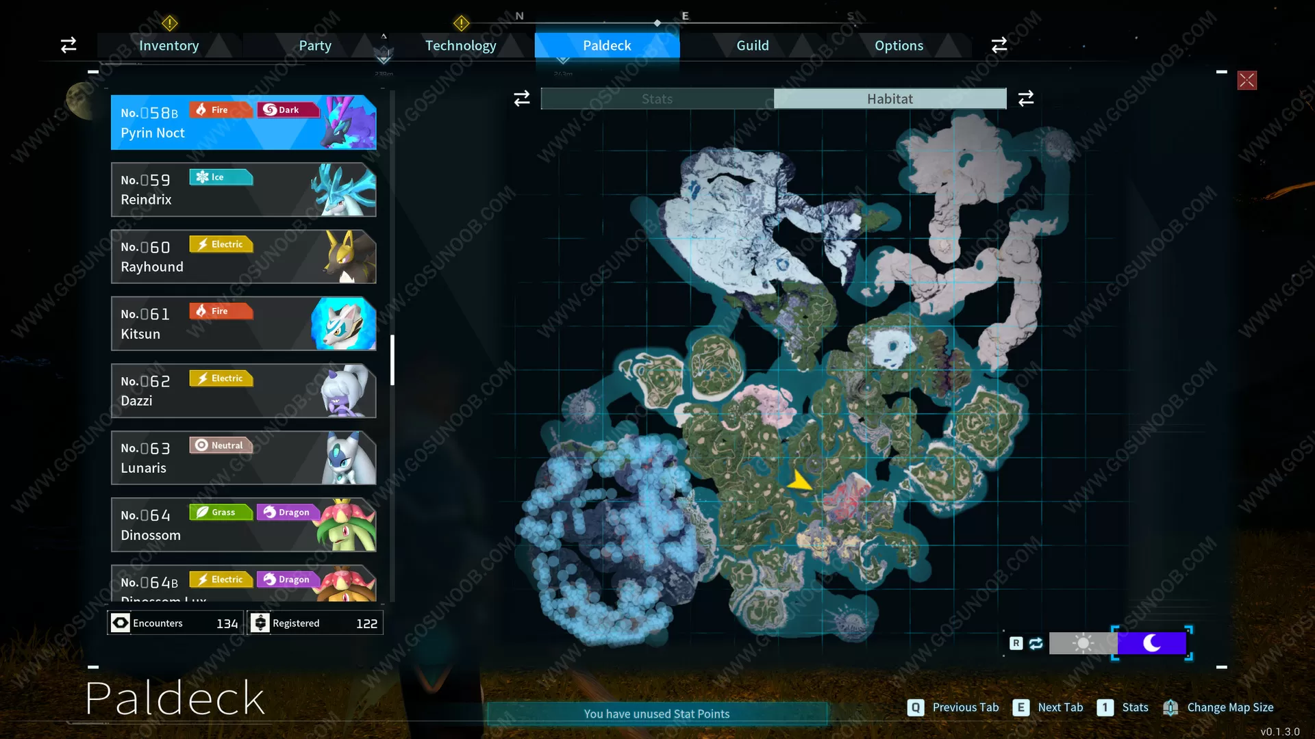 Pyrin Noct Breeding Combos, Location, Drops and Skills | Palworld