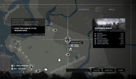 Shipwreck Beach Treasure Map - GPS Cache - GosuNoob.com Video Game News ...